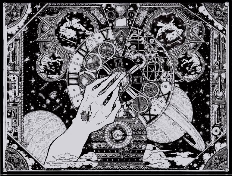 Time and Space Drawing by Hannah Robinson | Saatchi Art