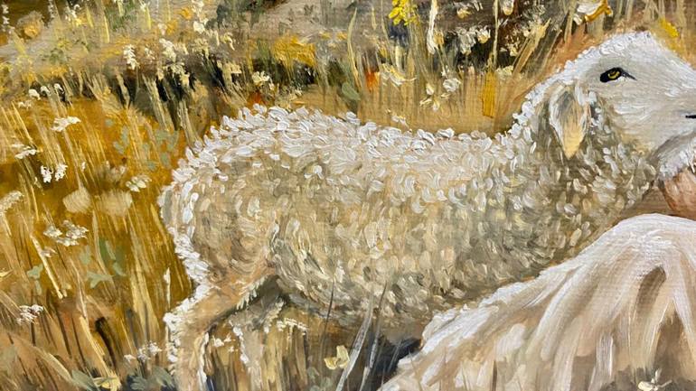 The Good Shepherd Painting by Nadeesha Samanmalee | Saatchi Art