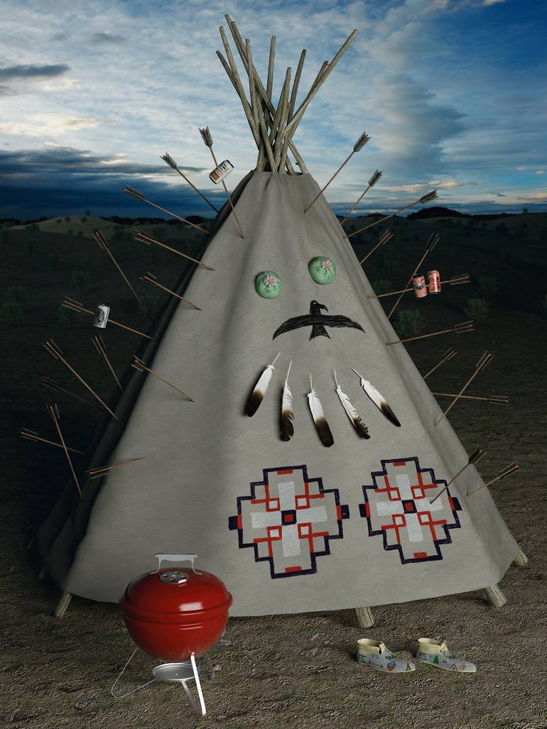 Peyote Eyes Mixed Media by Shamus Clisset | Saatchi Art