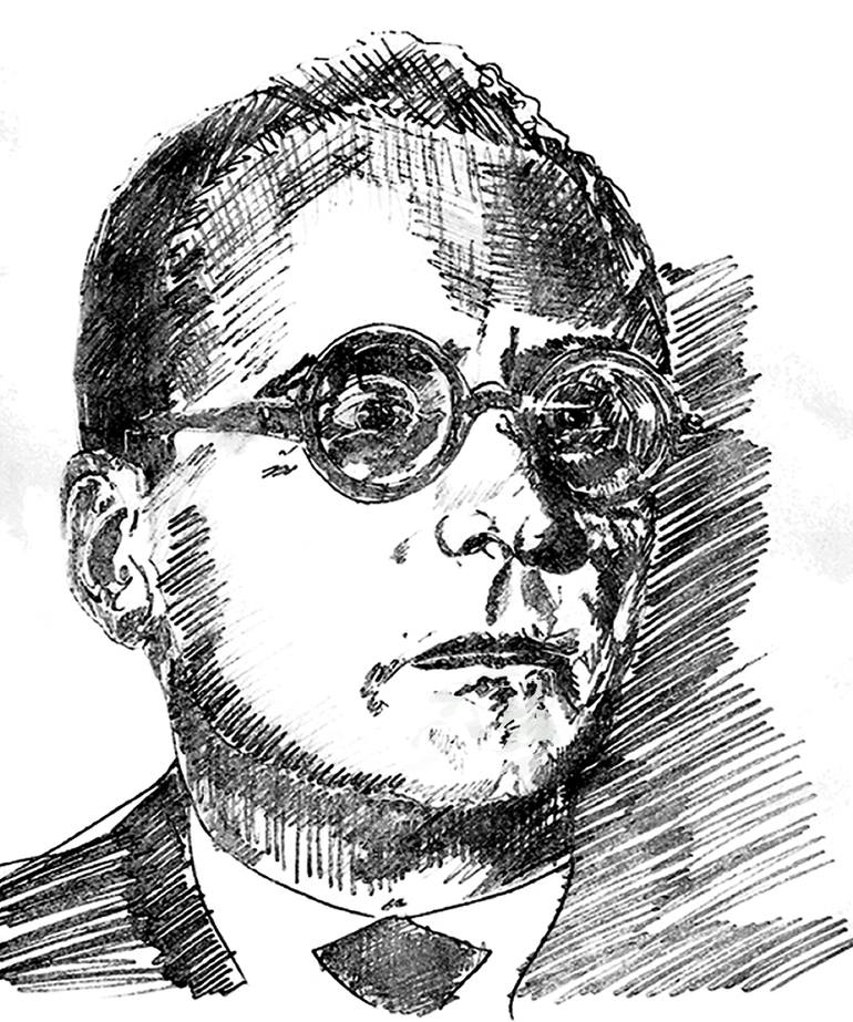 Anton Webern Drawing by Rudolf Kinsky | Saatchi Art