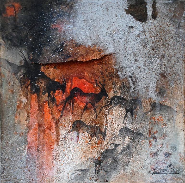 ANTELOPE MIGRATION Painting by Ingrid Albrecht | Saatchi Art