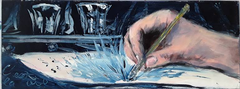 Talking Hands Painting by Ruth Lingelbach | Saatchi Art