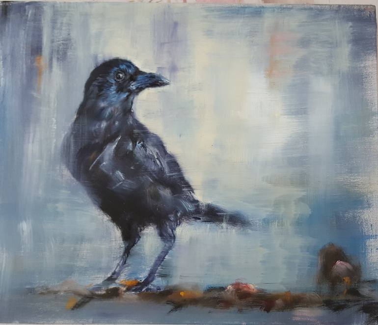 The Crow 1 Painting by Ruth Lingelbach | Saatchi Art