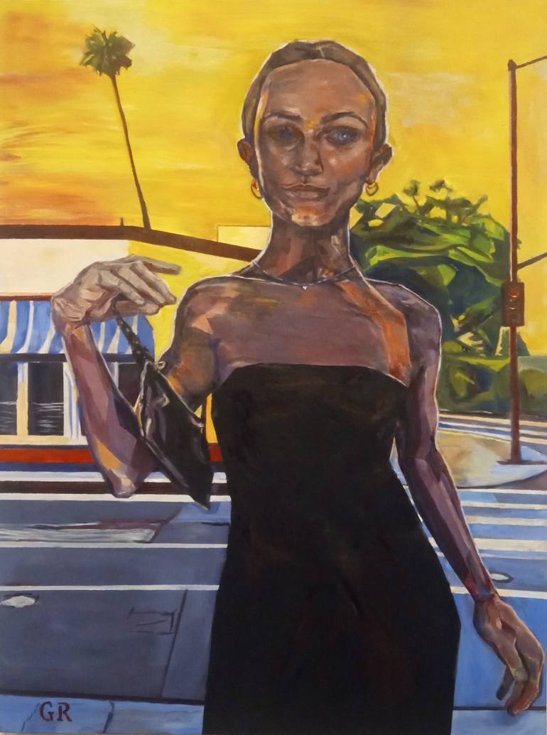 L.A. Woman/ Yellow Sunset Painting by Gregg Rosen | Saatchi Art