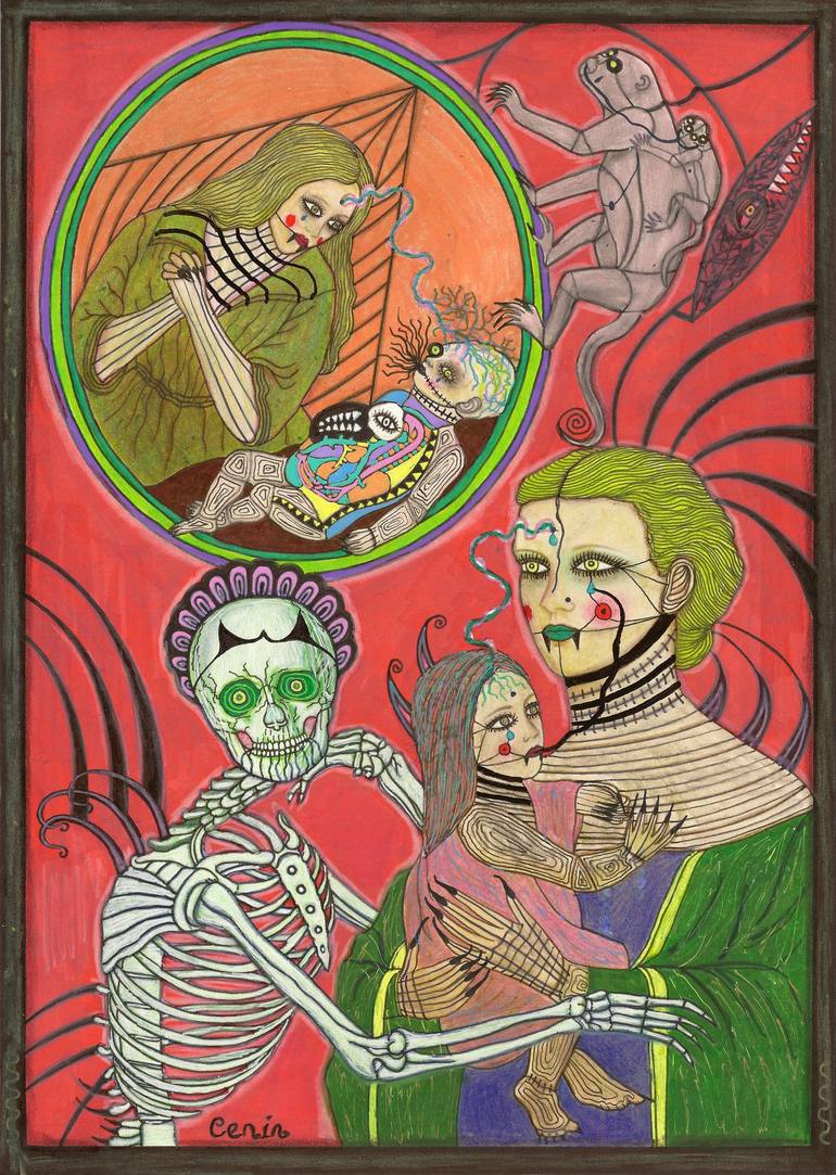 Subliminal Hallucinations Drawing by Cenin von Catlien | Saatchi Art