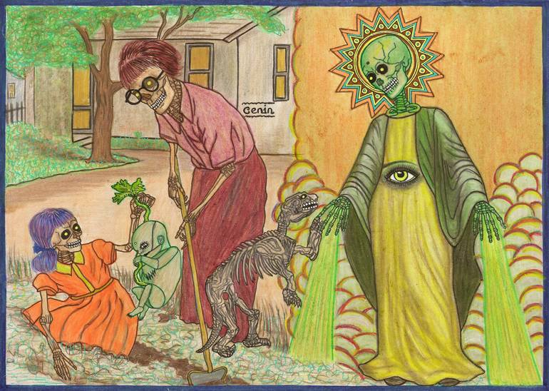 The Exhumation of Cenin Drawing by Cenin von Catlien | Saatchi Art