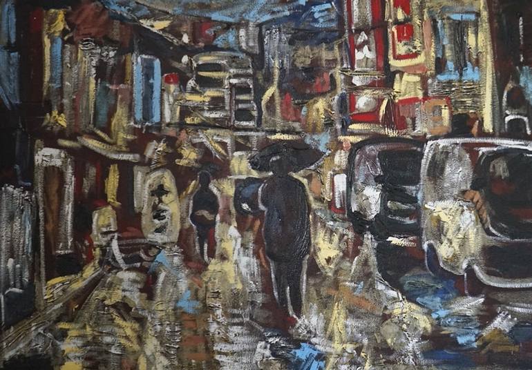 The Street Painting by Peter Raynor | Saatchi Art