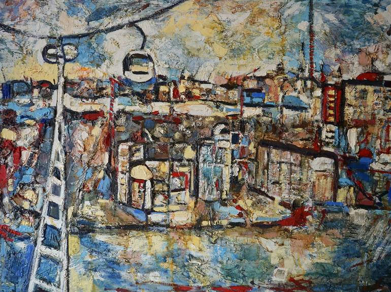 Cable Cart Painting by peter raynor | Saatchi Art