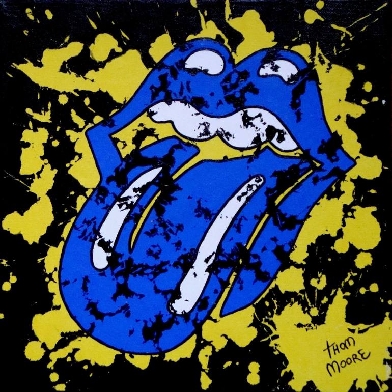 Stones Lips Painting by Thom Moore | Saatchi Art