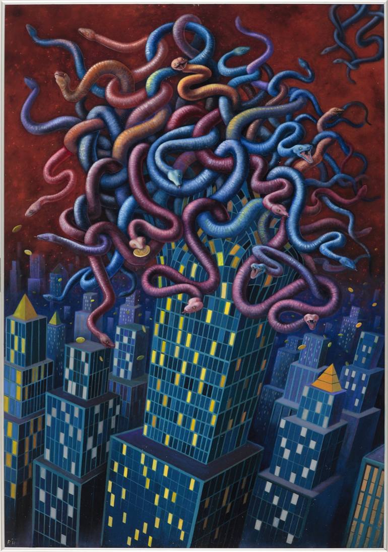 Cobras Painting by Peter Hutter | Saatchi Art