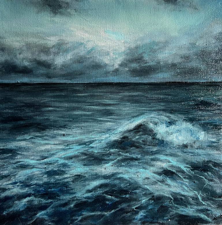 The Last Quiet Wave Painting by Valentina Ash | Saatchi Art