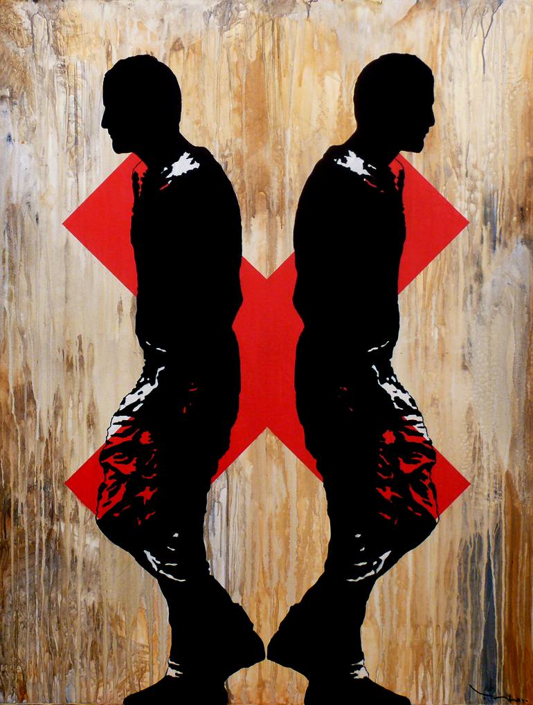 Tehos - Back to back Painting by Tehos Frederic CAMILLERI | Saatchi Art