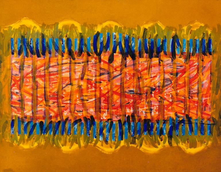 Sur la plage Painting by Terry Buchanan | Saatchi Art