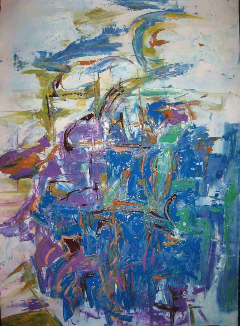 violet blue green Painting by Johannes Ulrich VERSTER | Saatchi Art