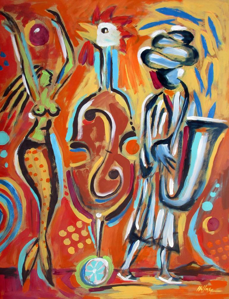 World Jazz Painting by John Hillmer | Saatchi Art