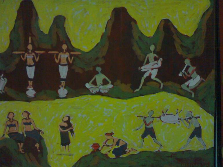 LONGTARI VALLEY Painting by Painter Subhash Das | Saatchi Art