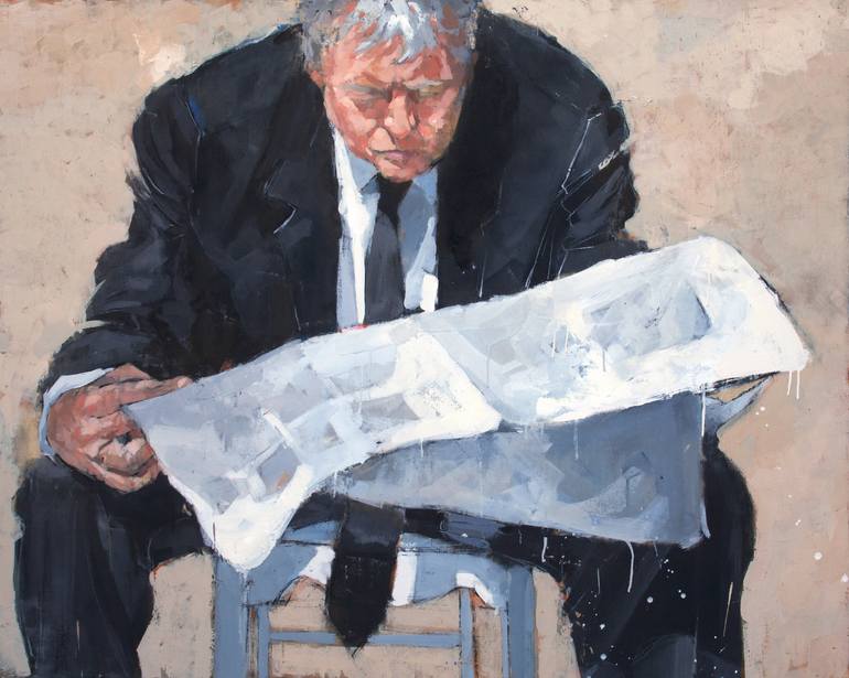 Kind of Blue (sold) Painting by Jim Bourke | Saatchi Art