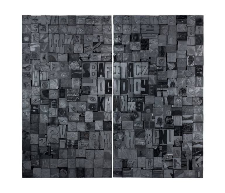 Fragmentacion en Negro VI Collage by Hector De Anda | Saatchi Art