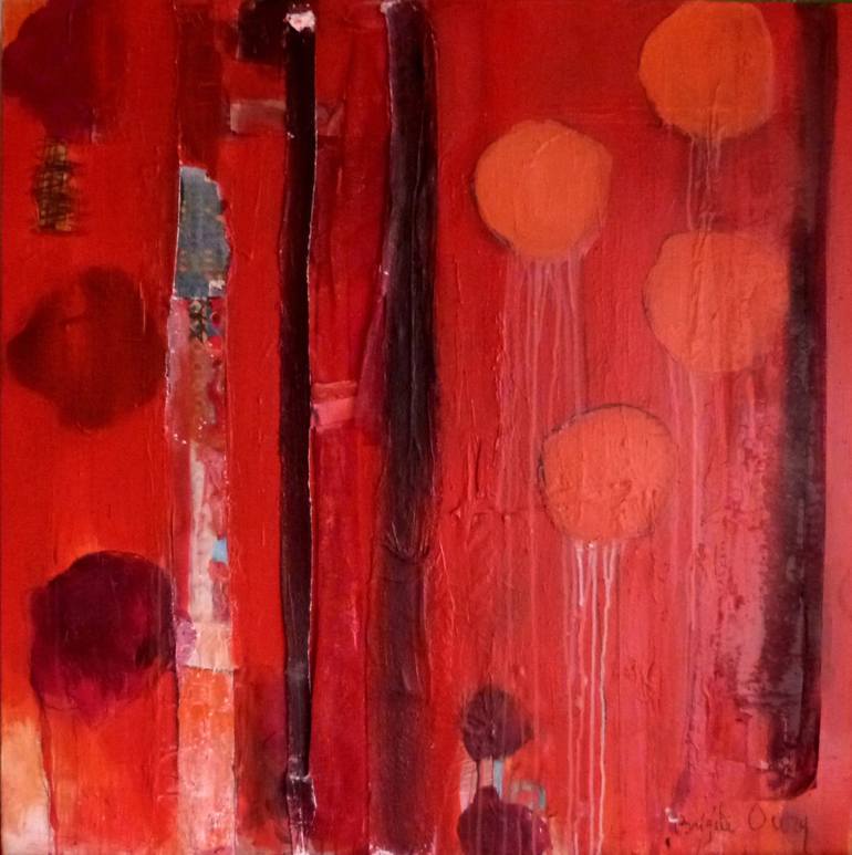 Orange EB1 Painting by Brigite OURY | Saatchi Art