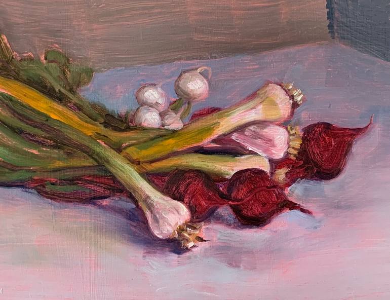 Beets, Leeks and Radishes Painting by M Susan Broussard | Saatchi Art