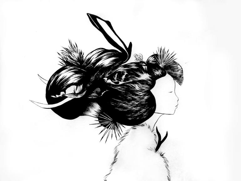 Vessel Shimenewa Drawing by Gary Burkon | Saatchi Art