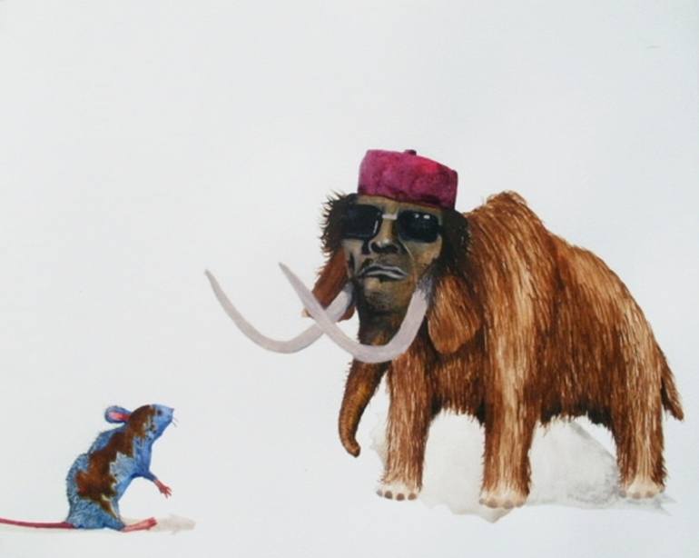 Muammar Mammoth Mouse Painting by Kevin Roddy | Saatchi Art