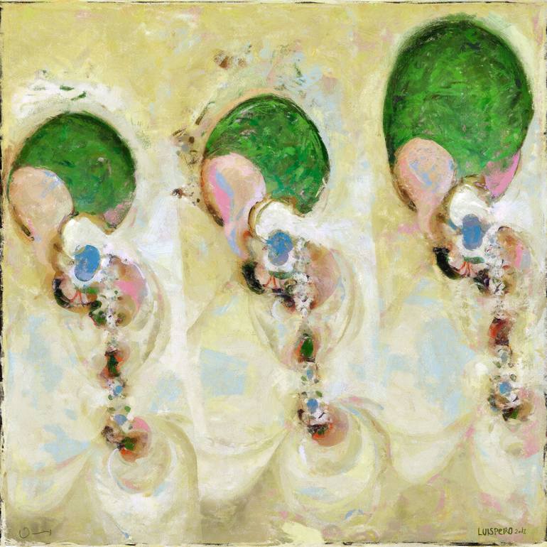 [6655] Three ladies in swimsuit Painting by Luis Peiro | Saatchi Art