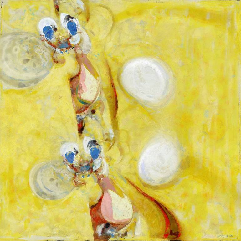 [8215] Midge and mosquito. Eggs Painting by Luis Peiro | Saatchi Art