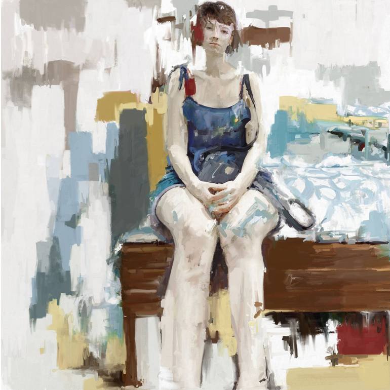 [55641] Waiting bed Painting by Luis Peiro | Saatchi Art