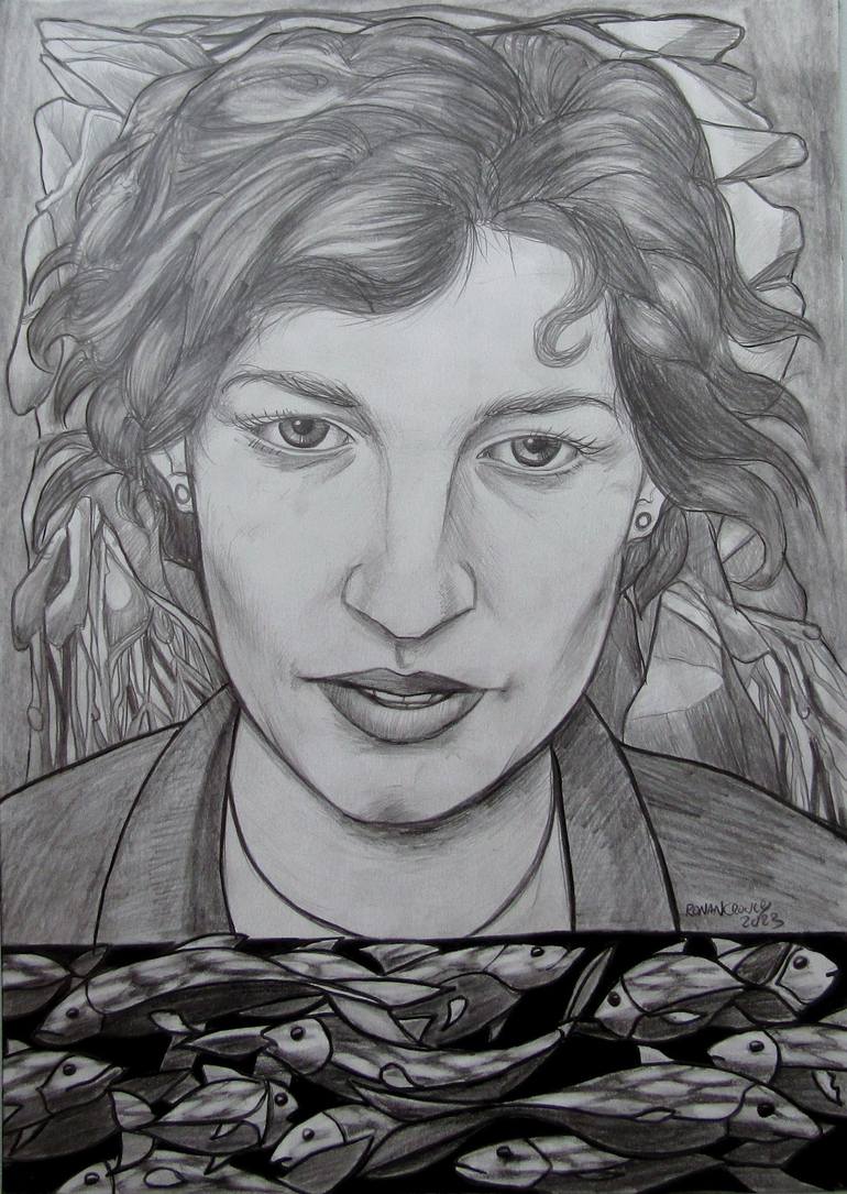 Water Nymph Drawing by Ronan Crowley | Saatchi Art