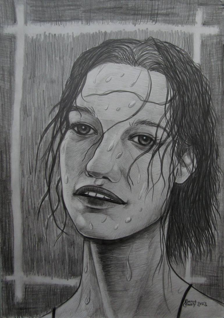 Portrait of an unknown woman Drawing by Ronan Crowley | Saatchi Art