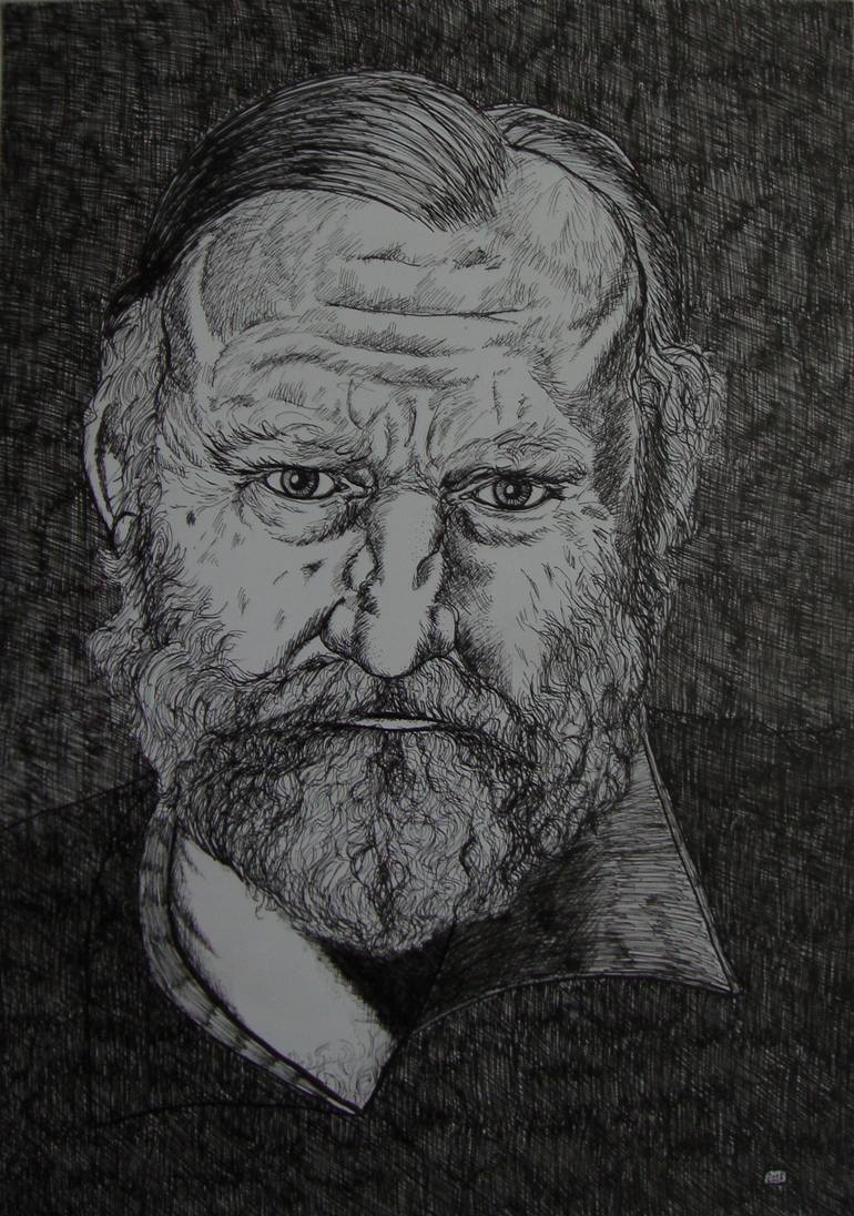 Frank Herbert Drawing by Ronan Crowley | Saatchi Art