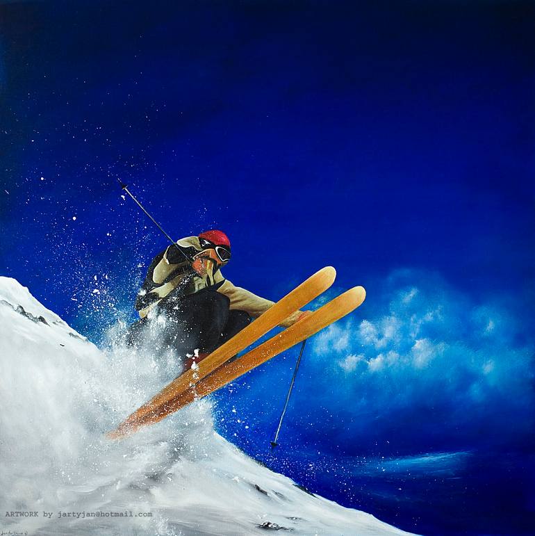 Off Piste Painting by jan farthing | Saatchi Art
