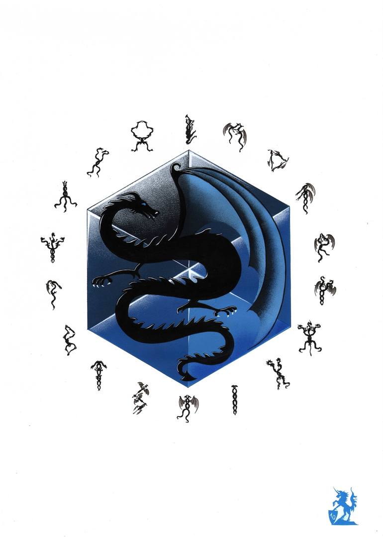 Dra'Runs: Calligraphy: Key Painting by Hubert Cance | Saatchi Art