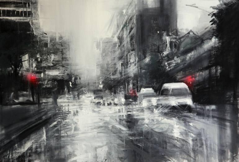 Ntemi Piliso Street, Johannesburg Drawing by Peter Hall | Saatchi Art