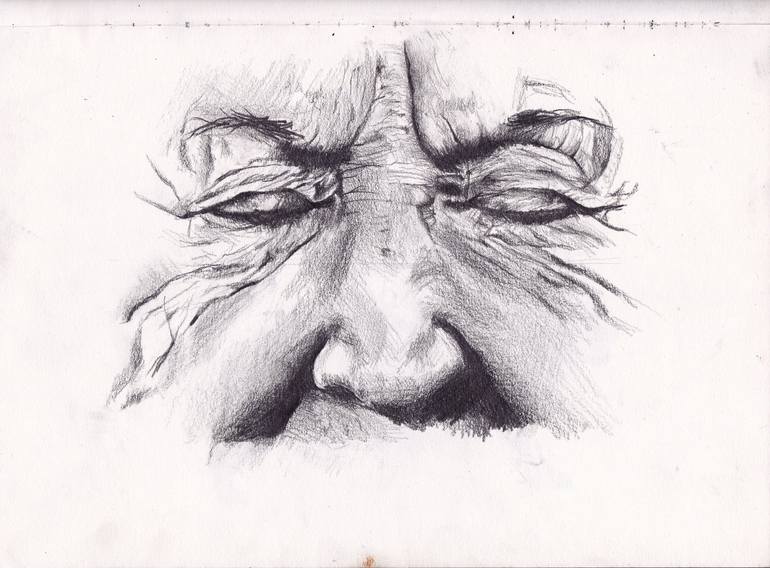 Eyes Closed Drawing by Claire Ongley | Saatchi Art