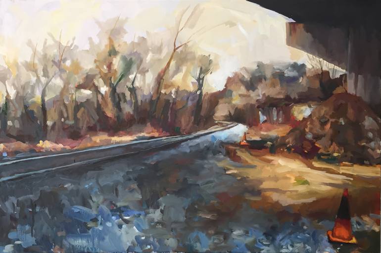 A Break from the Rain Painting by Beth-Ann Wilson | Saatchi Art