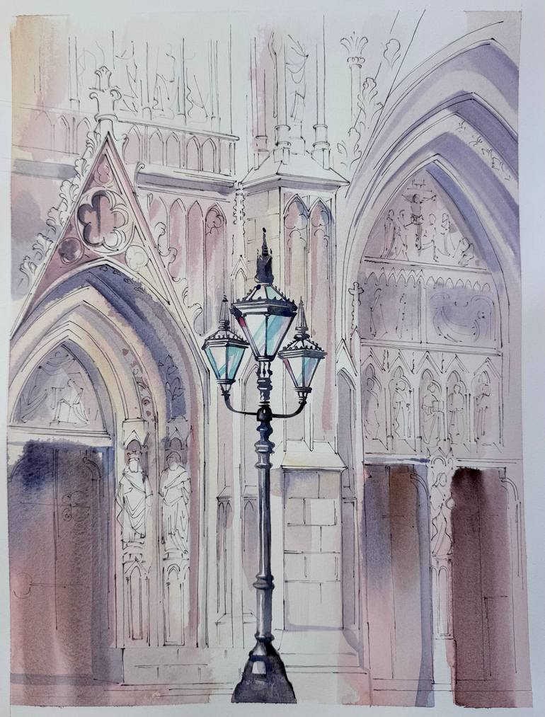 PEARLESCENCE OF GOTHIC FORMS (Light of Vienna Collection) Painting by ...