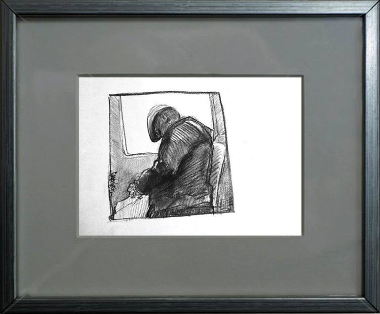 old man sleeping Drawing by Cosmin Tudor Sîrbulescu | Saatchi Art