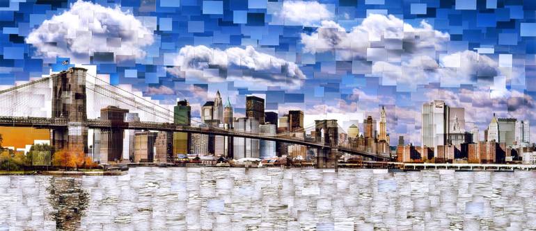 Manhattan Panorama (Photo-Collage) Collage by Ross C Kelly | Saatchi Art