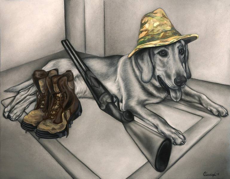Hunting Dog Drawing by Courtney Kenny Porto | Saatchi Art