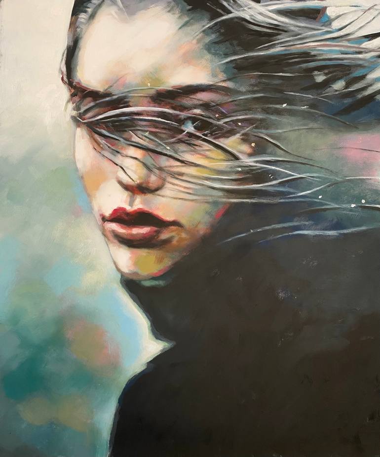 Moody hair Painting by Thomas Saliot | Saatchi Art