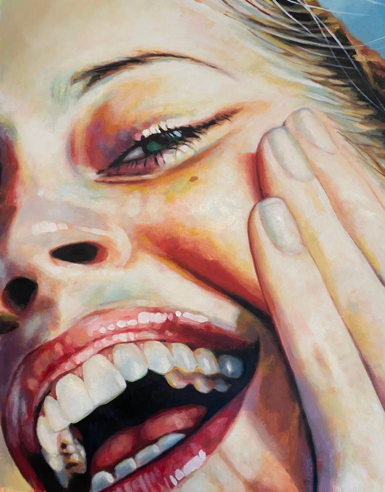 Close up laugh Painting by Thomas Saliot | Saatchi Art
