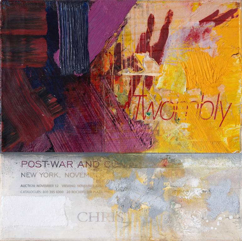 Overpainted Readymade (Twombly Ad #1) Painting by Peter Vahlefeld ...