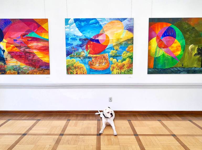 Diffraction Painting by Katarzyna Kopanska | Saatchi Art