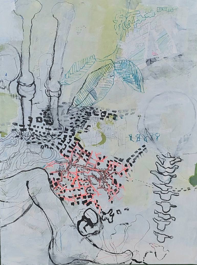 Spatial mapping Painting by Naomi Middelmann | Saatchi Art
