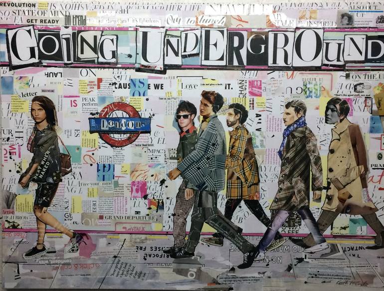Going underground Collage by Keith Mcbride | Saatchi Art