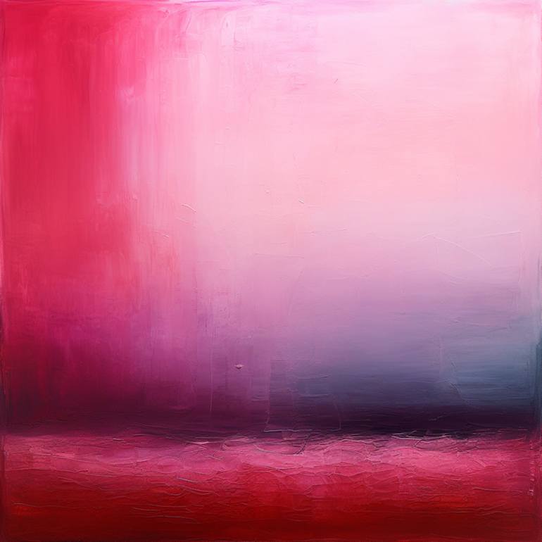 Pink Surreal Sunset 2 HUGE 65x65!on canvas Painting by Robert Erod ...