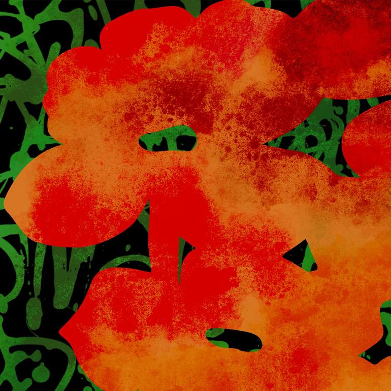 Orange Poppies 2025 version - gallery canvas Digital by Robert Erod ...
