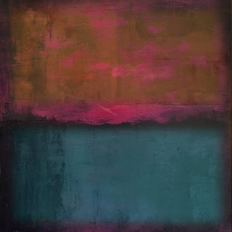 .Magenta . Sky 2025 Rothko Inspired Piece HUGE 48x48 Painting by Robert ...